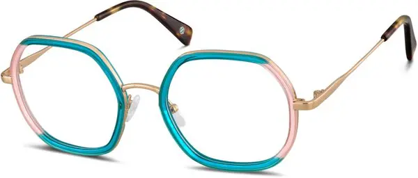 Zenni Geometric Full Rim Frame Glasses - Cotton Candy