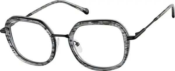 Zenni Geometric Full Rim Frame Glasses - Gray