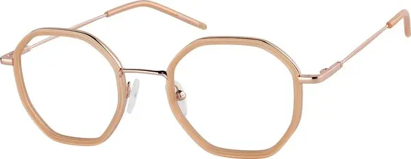 Zenni Geometric Full Rim Frame Glasses - Pink