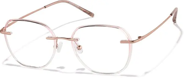 Zenni Geometric Full Rim Frame Eyeglasses - Pink