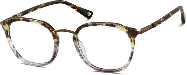 Zenni Geometric Full Rim Frame Eyeglasses - Tortoiseshell