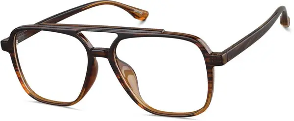 Zenni Aviator Full Rim Frame - Brown
