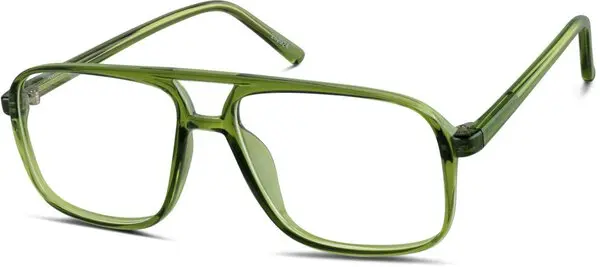 Zenni Aviator Full Rim Frame - Green