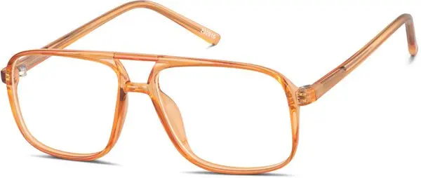 Zenni Aviator Full Rim Frame - Orange