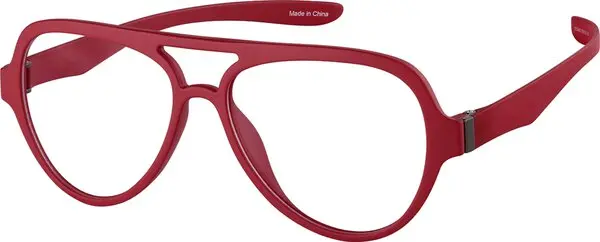 Zenni Aviator Full Rim Glasses - Red