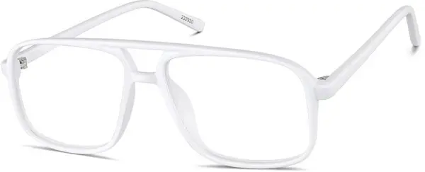 Zenni Aviator Full Rim Frame - White