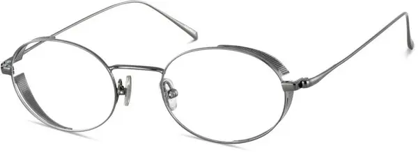 Zenni Oval Full Rim Eyeglasses - Dark Grey