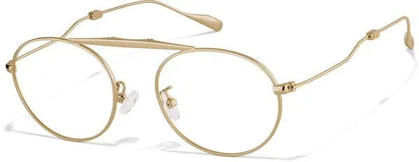 Zenni Oval Full Rim Eyeglasses - Gold