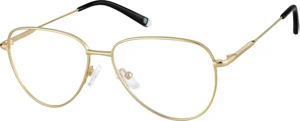 Zenni Titanium Aviator Full Rim Frame - Gold