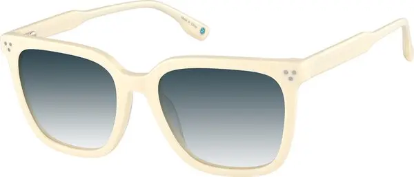 Zenni Full Rim Embellished Square Sunglasses - Beige