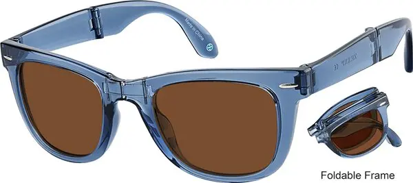 Zenni Square Full Rim Sunglasses - Blue