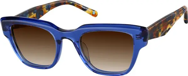 Zenni Square Full Rim Sunglasses - Blue