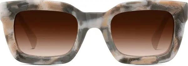 Zenni Square Full Rim Sunglasses - Blush Pattern