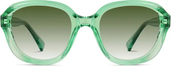 Zenni Full Rim Embellished Square Sunglasses - Emerald