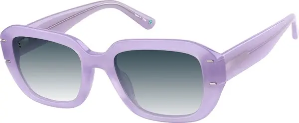 Zenni Full Rim Embellished Square Sunglasses - Purple
