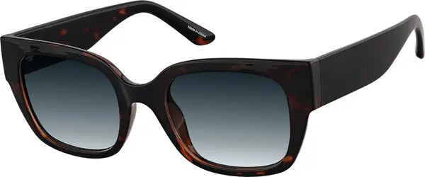 Zenni Square Full Rim Sunglasses - Tortoiseshell