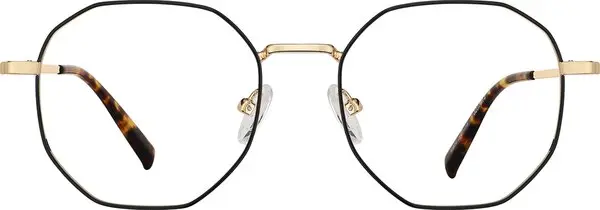 Zenni Geometric Full Rim Eyeglasses - Gold