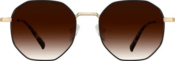 Zenni Geometric Full Rim Eyeglasses - Gold