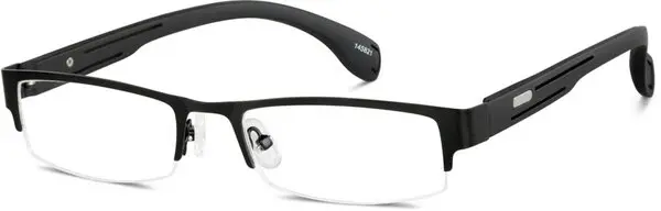 Zenni Rectangle Half-rim Eyeglasses - Black