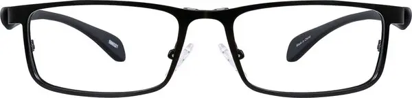Zenni Rectangle Full Rim Frame With Snap-on Sunlens - Black
