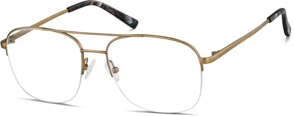 Zenni Aviator Eyeglasses Flex Titanium Frame - Copper Gold