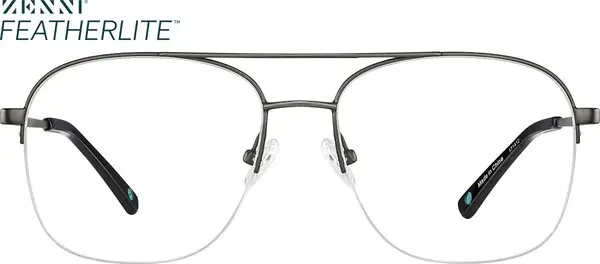 Zenni Aviator Eyeglasses Flex Titanium Frame - Steel