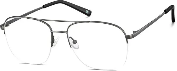 Zenni Aviator Eyeglasses Flex Titanium Frame - Steel