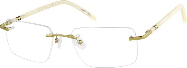 Zenni Rectangle Eyeglasses - Gold