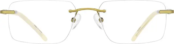 Zenni Rectangle Eyeglasses - Gold
