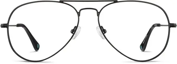 Zenni Aviator Glasses With Snap-on Sunlens - Black