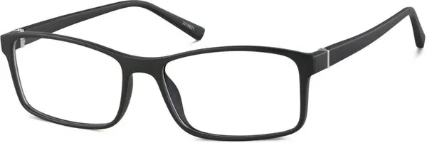 Zenni Classic Rectangle Full Rim Frame Glasses - Black