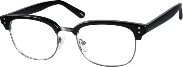 Zenni Classic Browline Full Rim Eyeglasses - Black