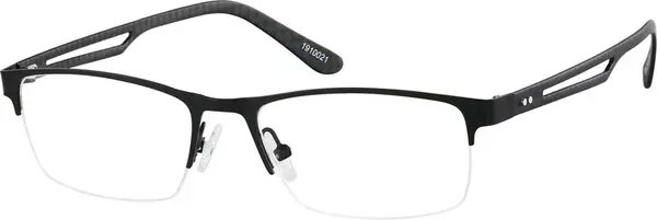 Zenni Rectangle Eyeglasses Carbon Fiber Frame - Black