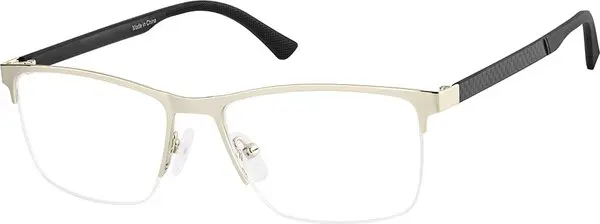 Zenni Rectangle Eyeglasses Carbon Fiber Frame - Gold