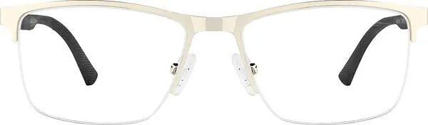 Zenni Rectangle Eyeglasses Carbon Fiber Frame - Gold