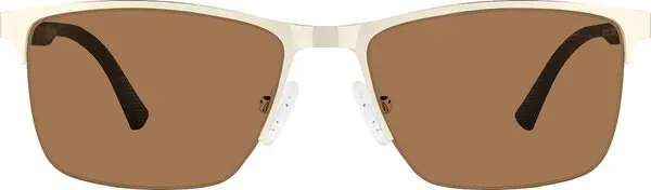 Zenni Rectangle Eyeglasses Carbon Fiber Frame - Gold
