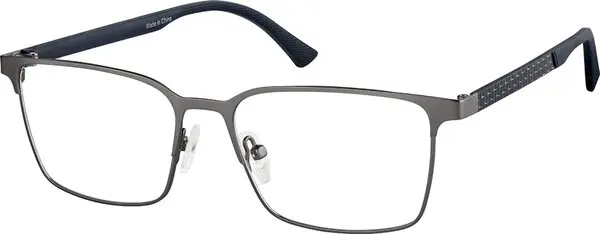 Zenni Square Eyeglasses Carbon Fiber Full Rim Frame - Gray
