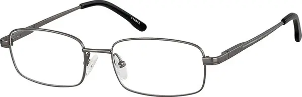 Zenni Classic Rectangle Full Rim Frame - Dark Gray