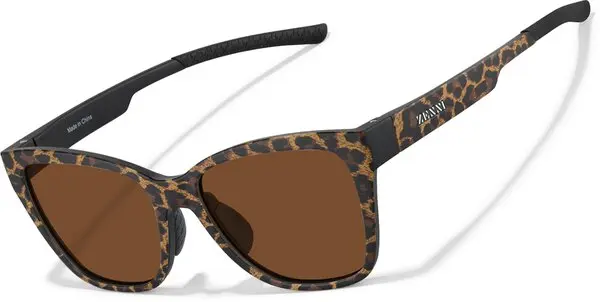Zenni Square Eyeglasses Full Rim Frame - Leopard Print