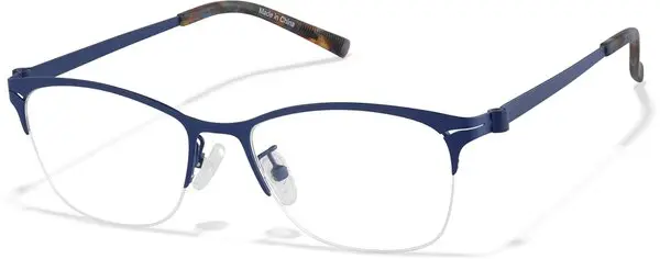 Zenni Rectangle Eyeglasses With Stainless Steel Frame - Blue