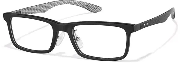 Zenni Rectangle Eyeglasses Carbon Fiber Full Rim Frame - Black