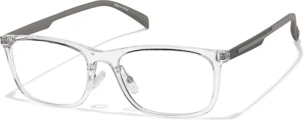 Zenni Carbon Fiber Full Rim Rectangle Eyeglasses - Clear