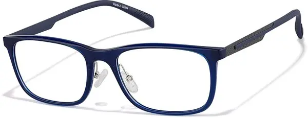 Zenni Carbon Fiber Full Rim Rectangle Eyeglasses - Navy