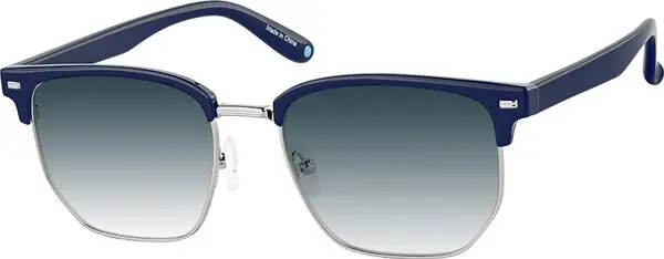 Zenni Browline Full Rim Sunglasses - Blue