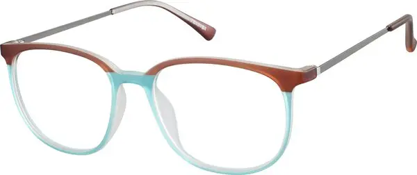 Zenni Square Eyeglasses Universal Bridge Fit Full Rim Frame - Sea