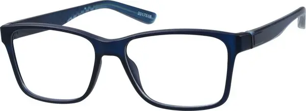 Zenni Round Eyeglasses Full Rim Plastic Frame - Blue