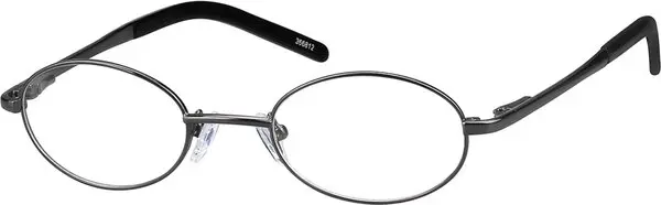 Zenni Oval Full Rim Metal Frame Eyeglasses - Gray
