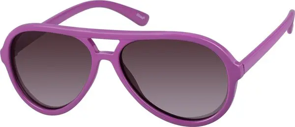 Zenni Aviator Sunglasses With Plastic Full Rim Frame - Purple