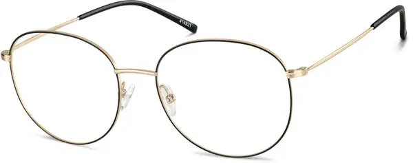 Zenni Minimalist Round Metal Frame Glasses - Black