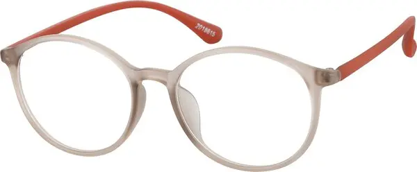 Zenni Round Full Rim Eyeglasses Universal Bridge Fit - Taupe
